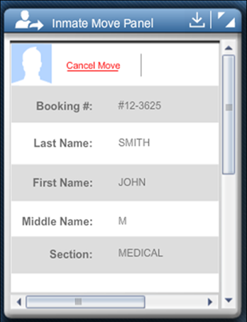 Housing Dashboard - Inmate Move Panel
